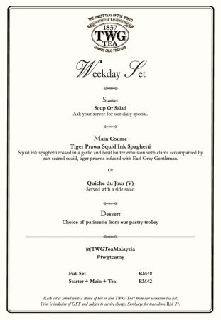 TWG Tea's New Asian Inspired Weekly Set Menu - Valiram Group